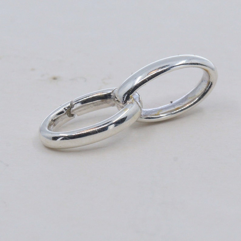 925 Sterling Silver Two-ring Oval Clasp Multiple Linking Ways - Etsy