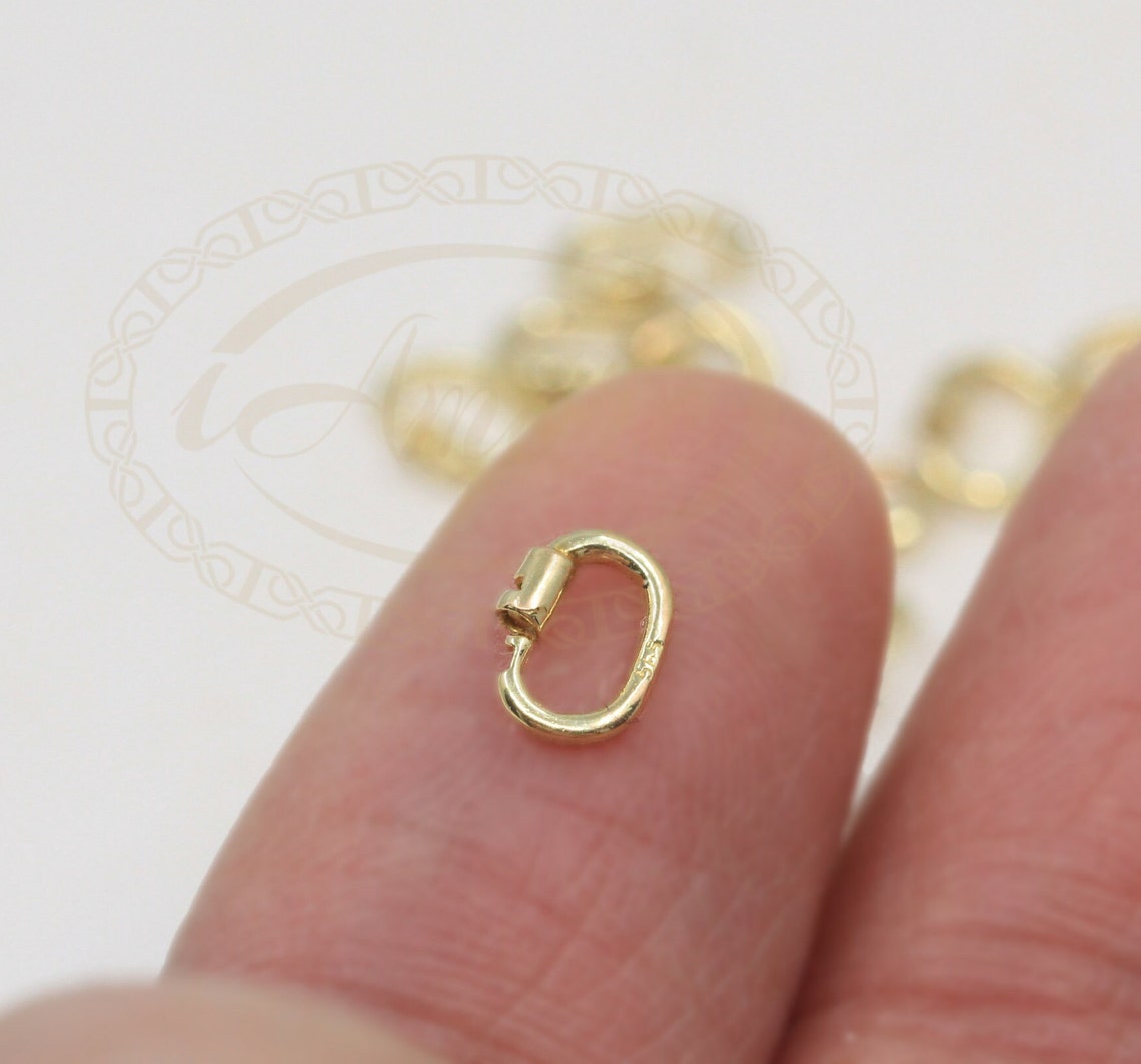Sterling Silver 14K Gold Oval Magic Link Locking Jump Ring No Soldering ...