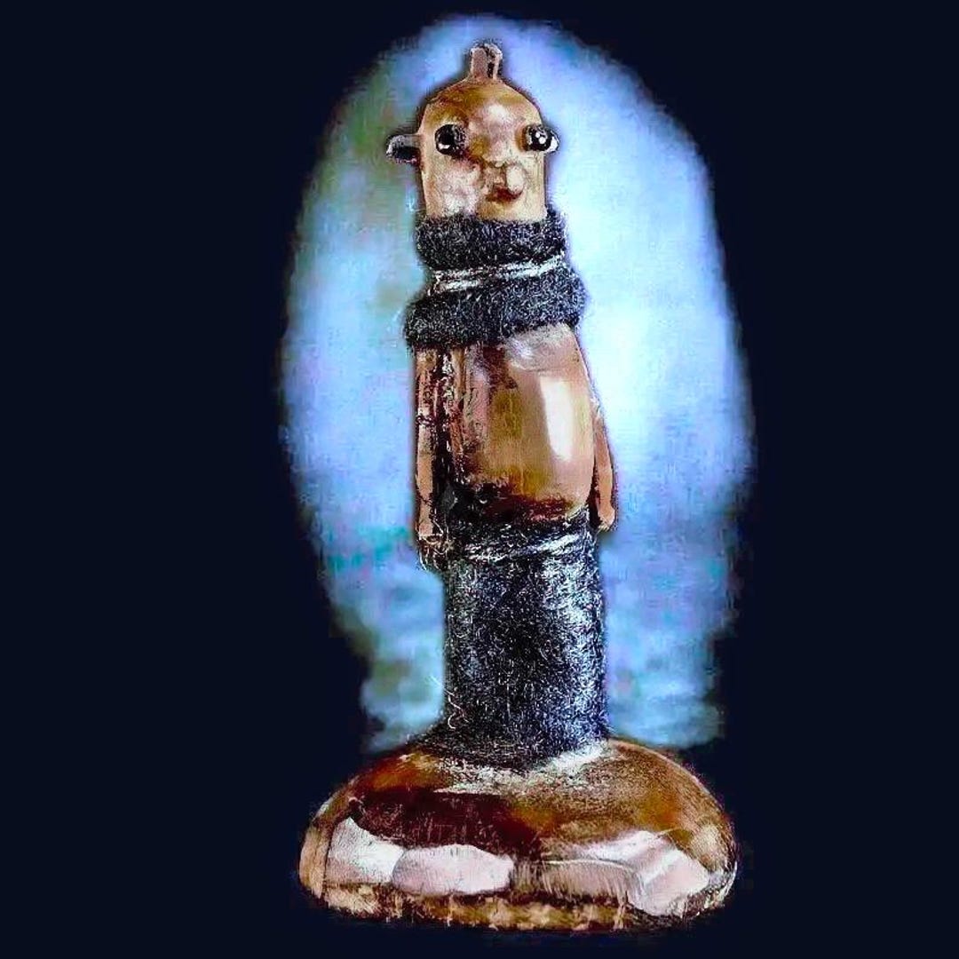 Vintage Zuni Fetish Mud Head Antler Carving- Southwest Native American ...