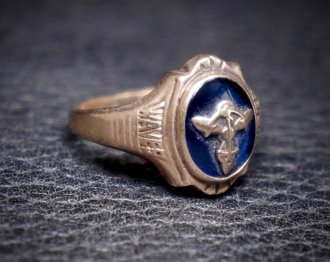 Rare Vintage 10k WW11 US Navy Waves Ring - Etsy