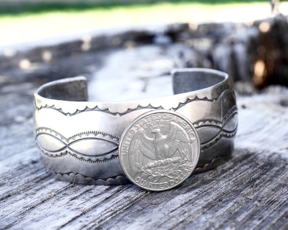 Vintage Native American Navajo Stamped Sterling Silve… - Gem