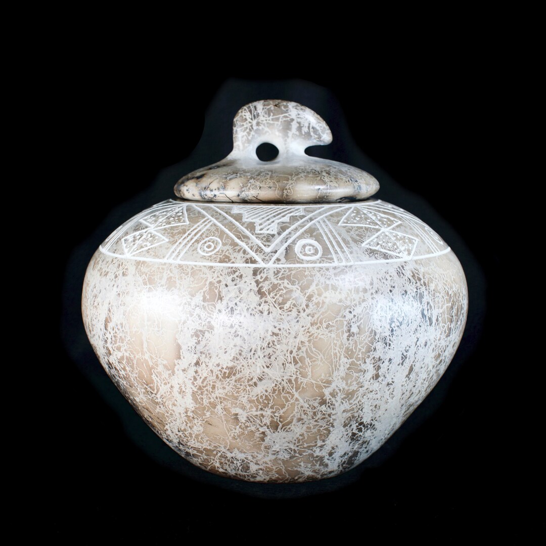 Vintage Native American Acoma Pueblo Pottery Jar With Bear Totem by ...