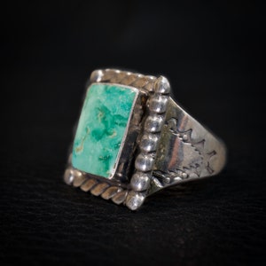 Vintage Native American Navajo Turquoise Sterling Silver Ring - Etsy