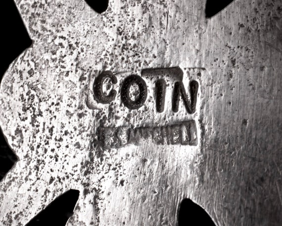 Vintage Native American Navajo Sandcast Coin Silver C… - Gem