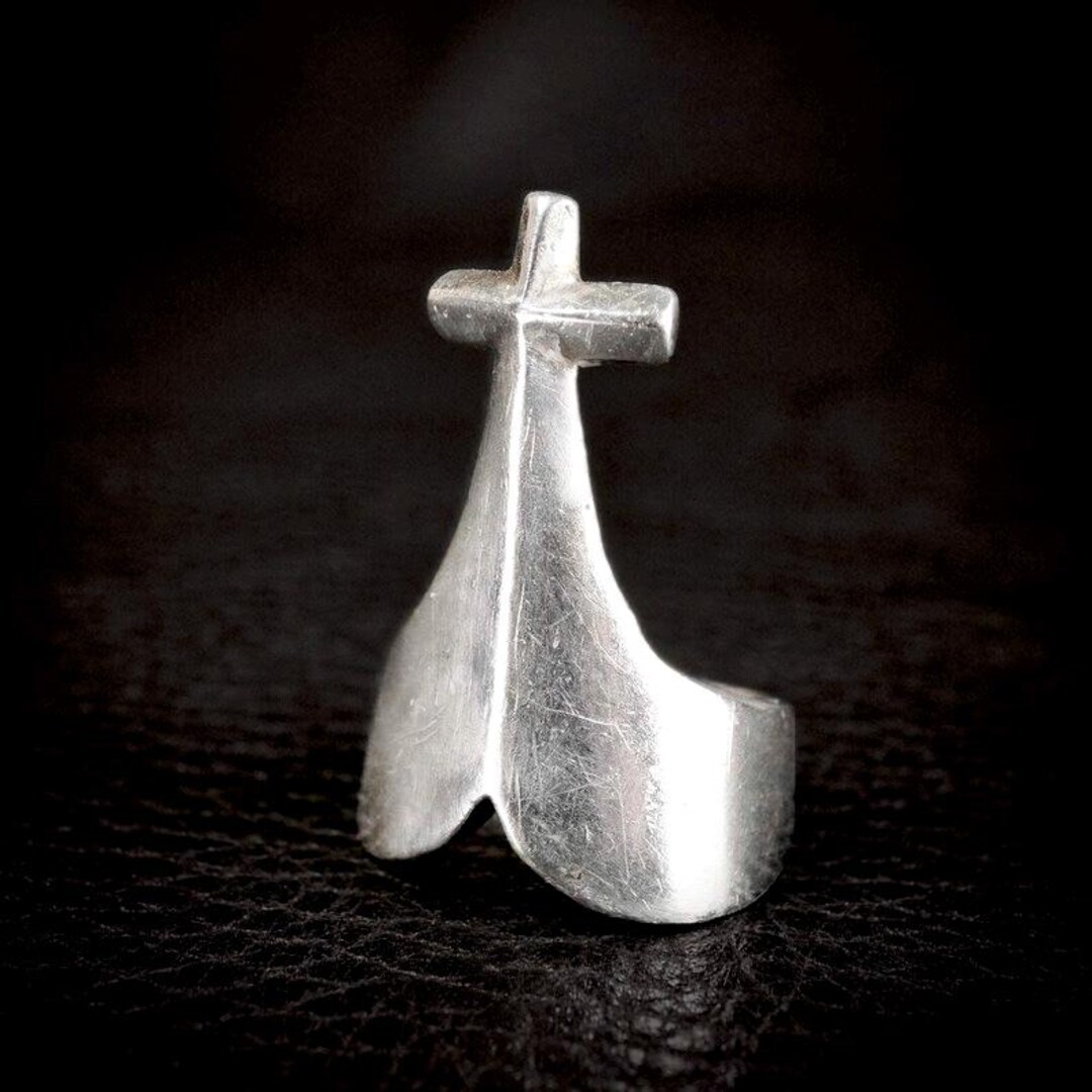 Vintage Gothic Sterling Silver Cross Ring - Handcrafted Spiritual ...