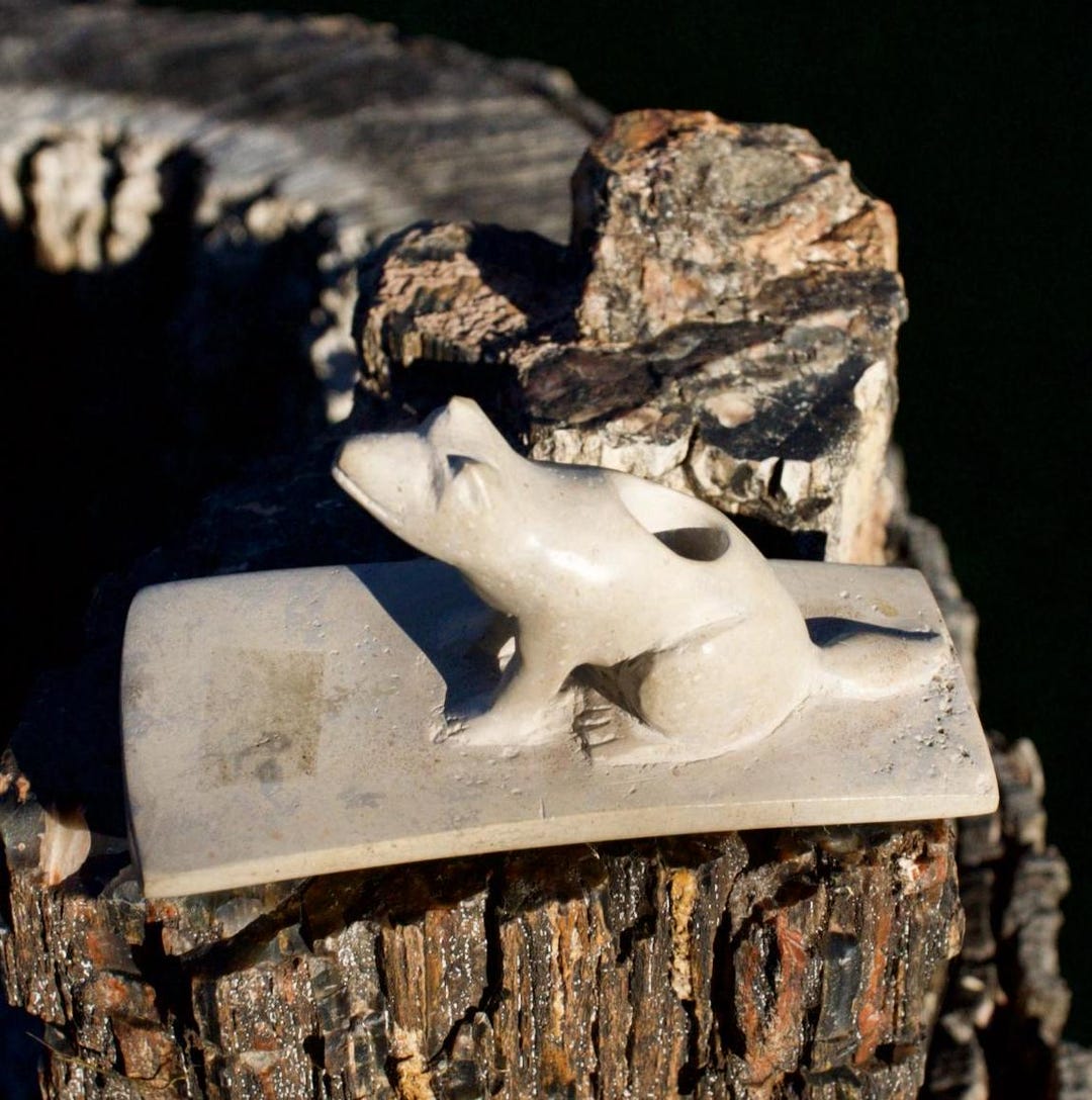 Pipe Native American Wolf Effigy Carved Pipestone, Spiritual Gifts - Etsy