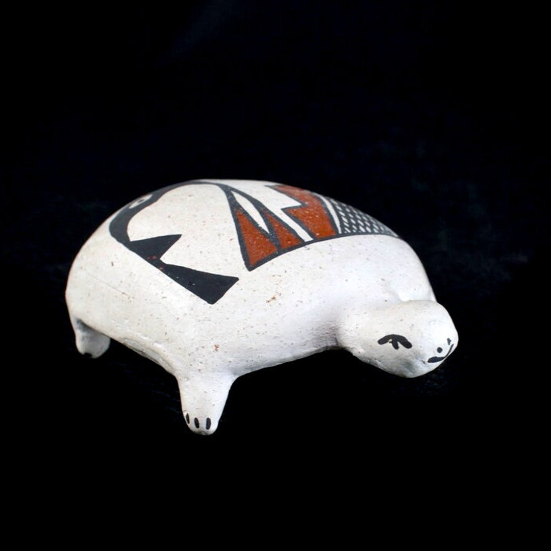 Vintage Turtle Figurine Acoma Pueblo Pottery by Marie Chino, Native ...