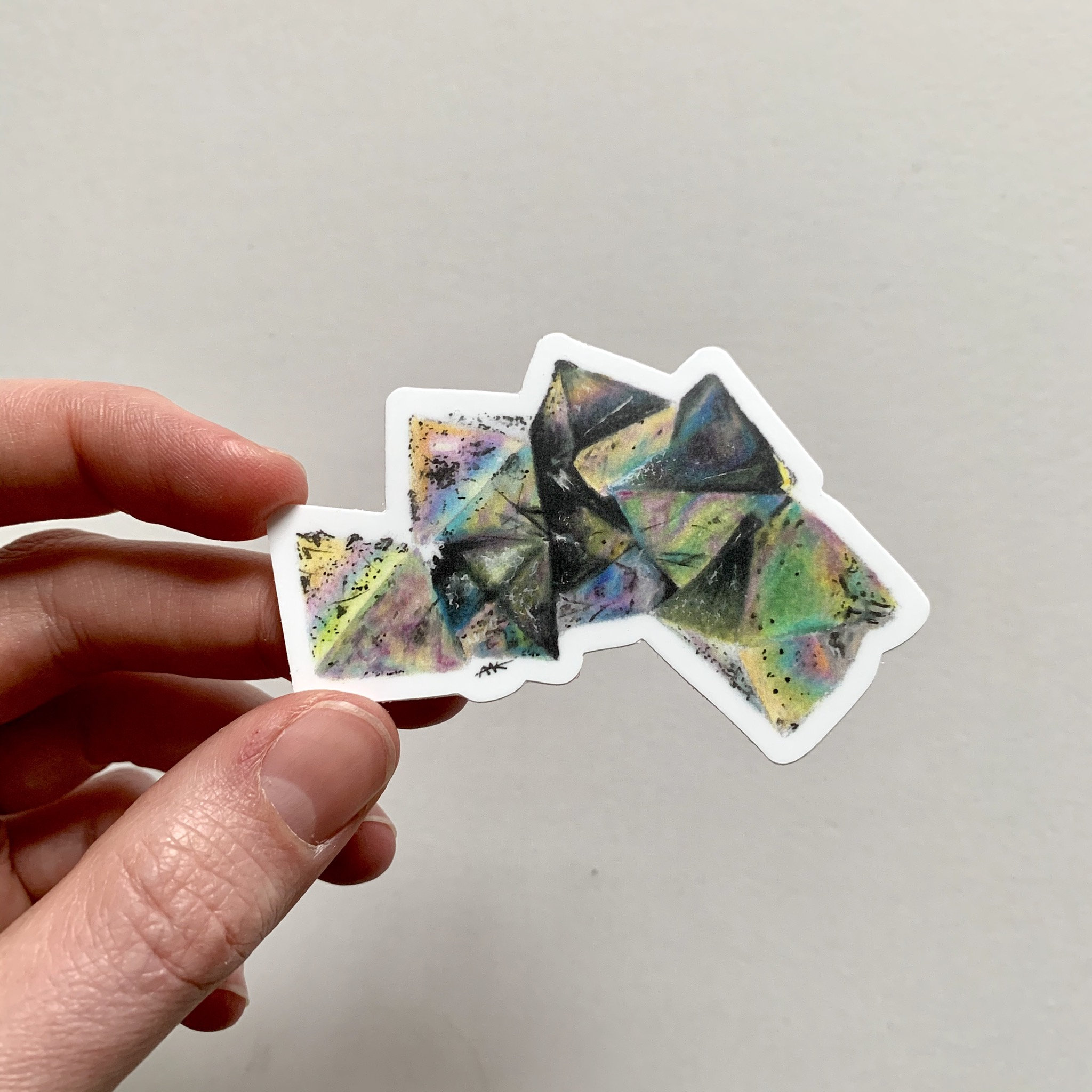 Metallic Stickers Crystal Rock Art | Mineral Specimen Collection ...