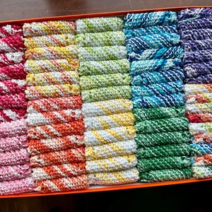 Cotton Dishcloth Kitchen Rag Cleaning Cloth Rainbow Fiber Art - Etsy