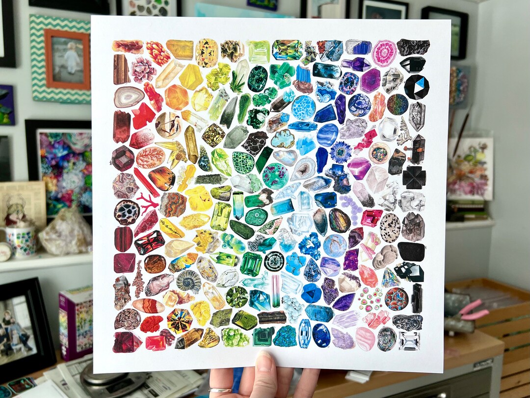 Crystal Rainbow Art Print | Mineralogy Gift - Etsy