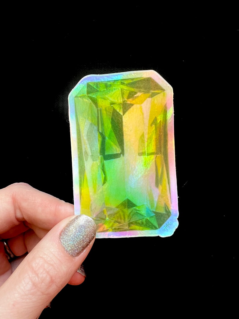 Holo Sticker Mineral Rainbow Gemstones Birthstone Gifts for - Etsy