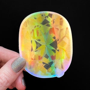 Holo Sticker Mineral Rainbow Gemstones Birthstone Gifts for - Etsy