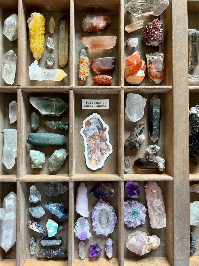 Neutral Quartz Crystal Rock Art Decals Mineral Sticker Set - Etsy