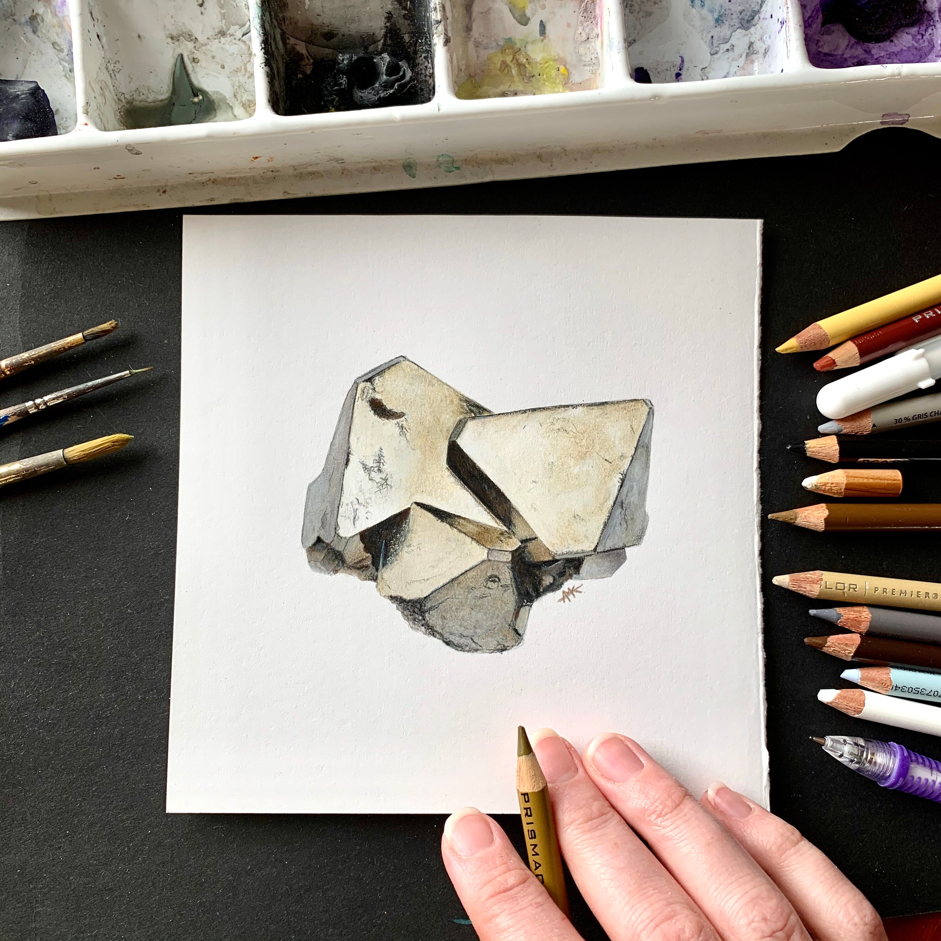 Metallic Stickers Crystal Rock Art | Mineral Specimen Collection ...
