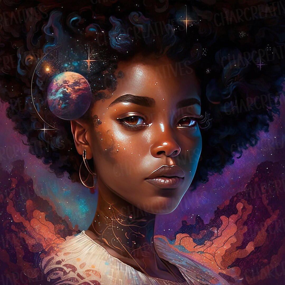 Galaxy Gorgeous Black Woman Png Black Girl Magic African American Woman ...