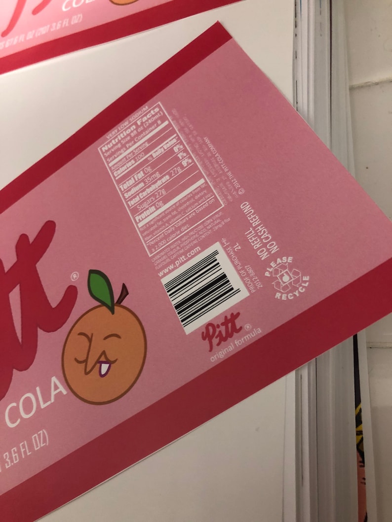 PDF to Print Pitt Cola Label From Gravity Falls for a 2 Litter Bottle ...
