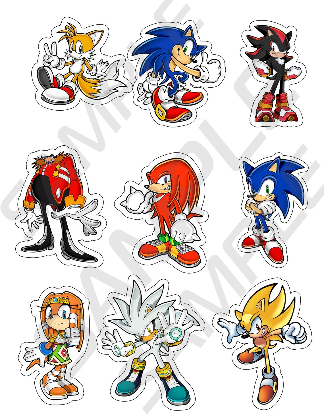 Printable File Sonic Cupcake Toppers - Etsy