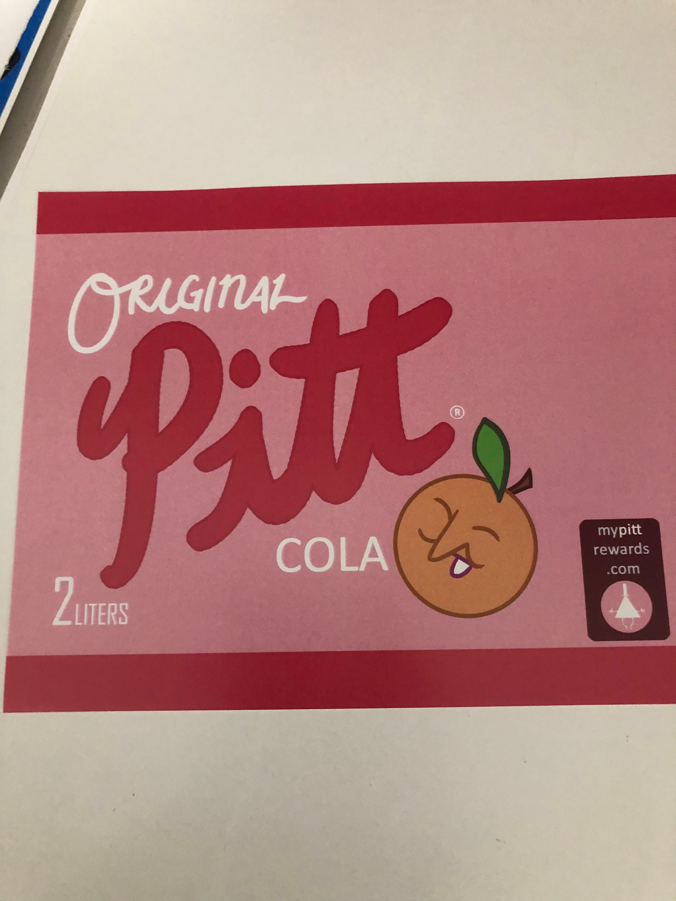 Pitt Cola Label From Gravity Falls for a 2 Litter Bottle | Etsy