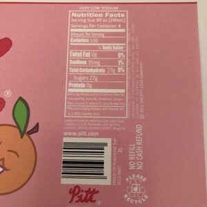 Pitt Cola Label From Gravity Falls for a Can of Soda - Etsy