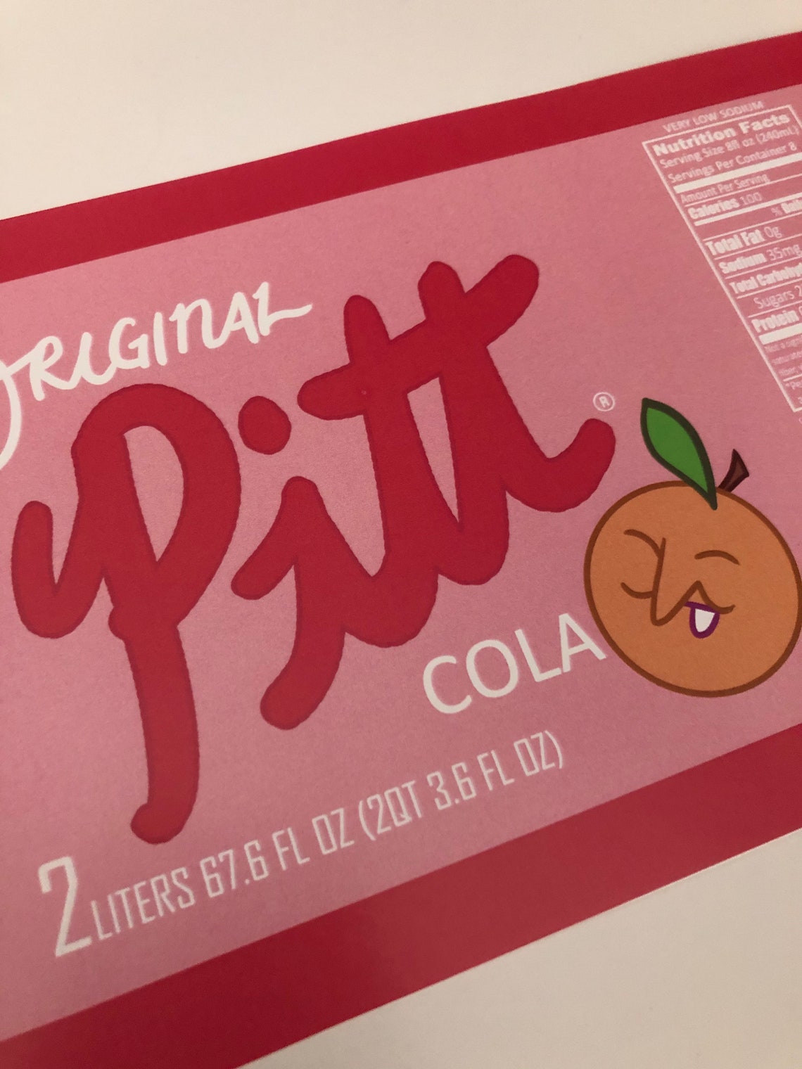 PDF to Print Pitt Cola Label From Gravity Falls for a 2 Litter - Etsy