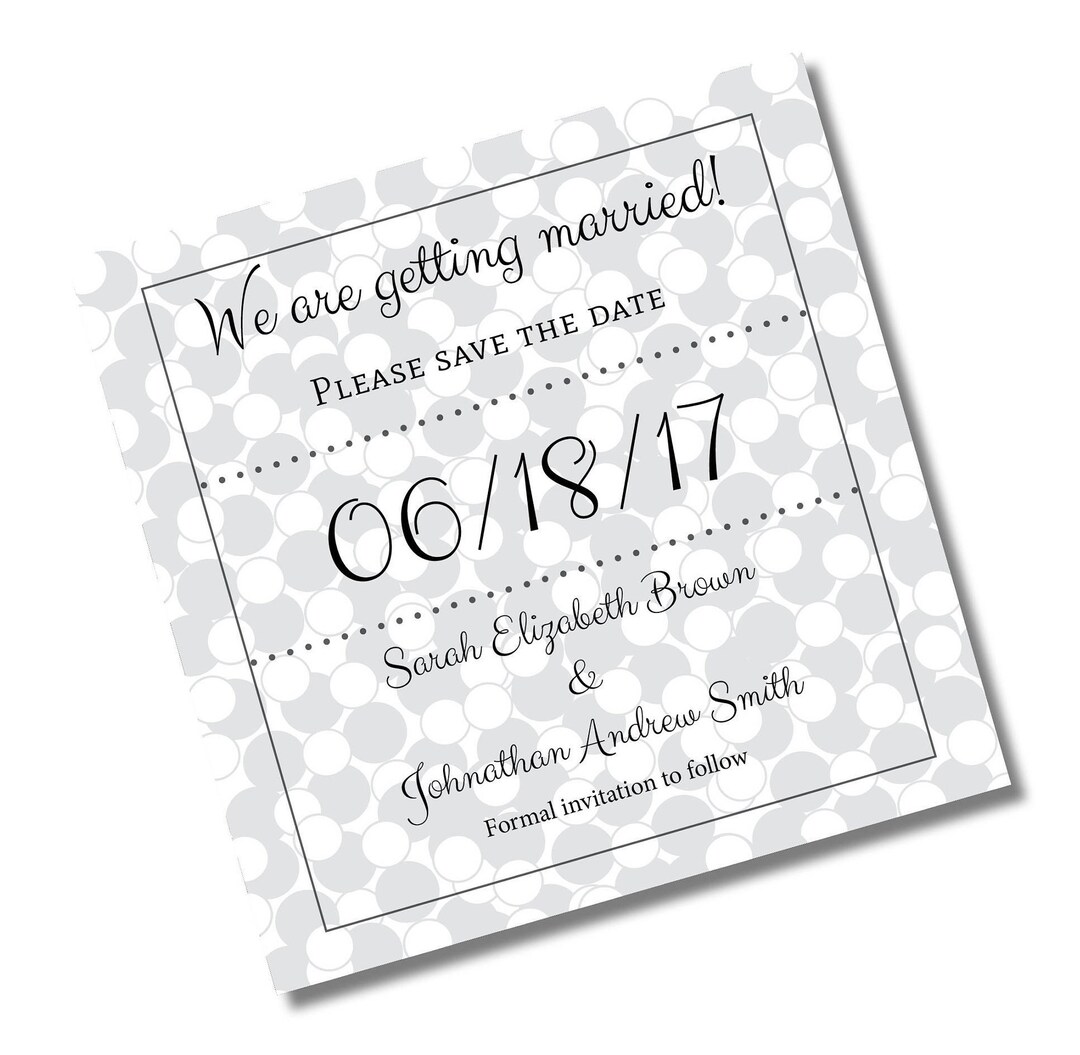 Vellum Confetti Packet Save the Date - Etsy