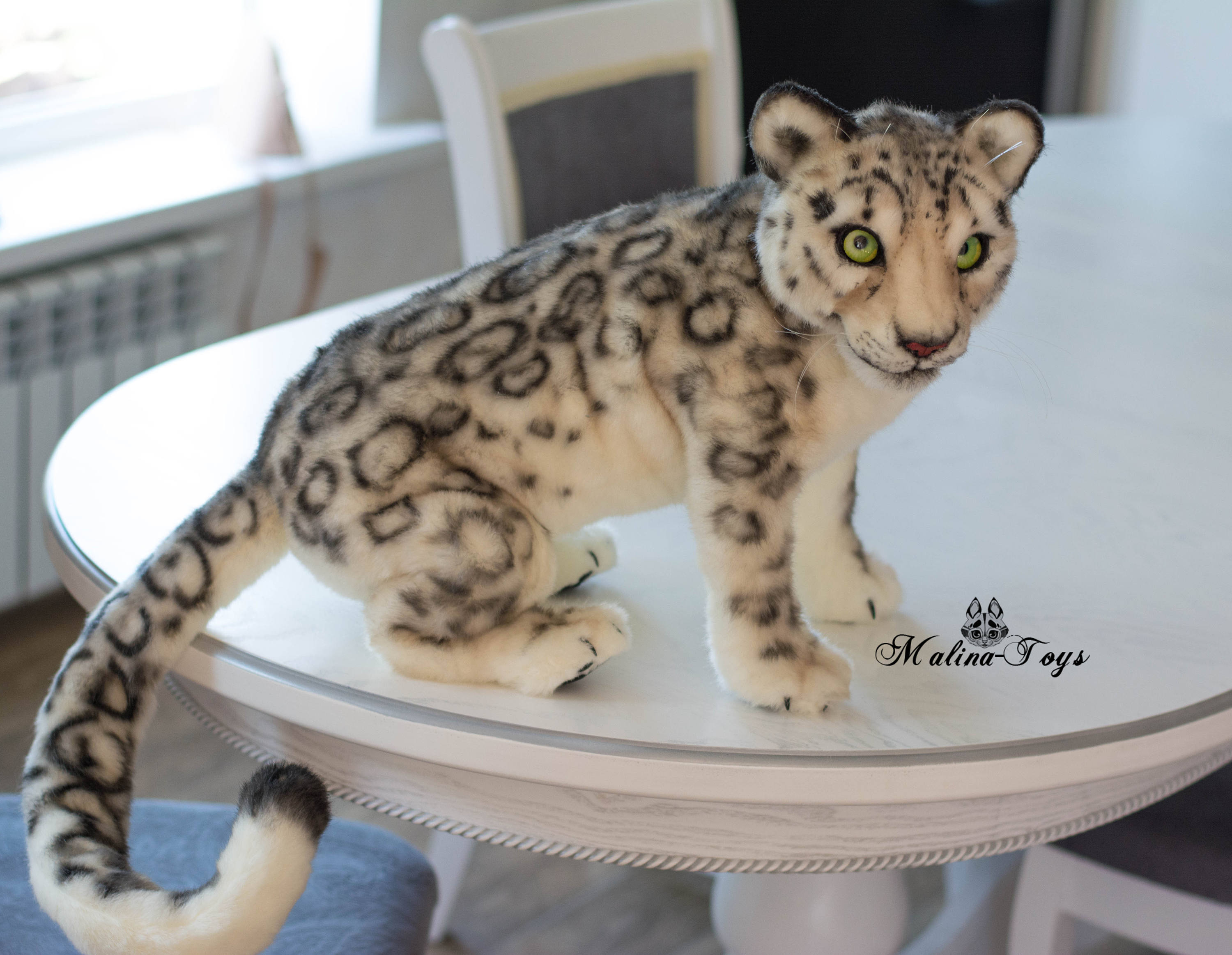 CUSTOM ORDERHandmade Poseable toy Snow Leopard. Leopard plush | Etsy