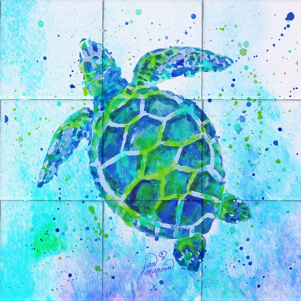 Turtle Shower Tile - Etsy