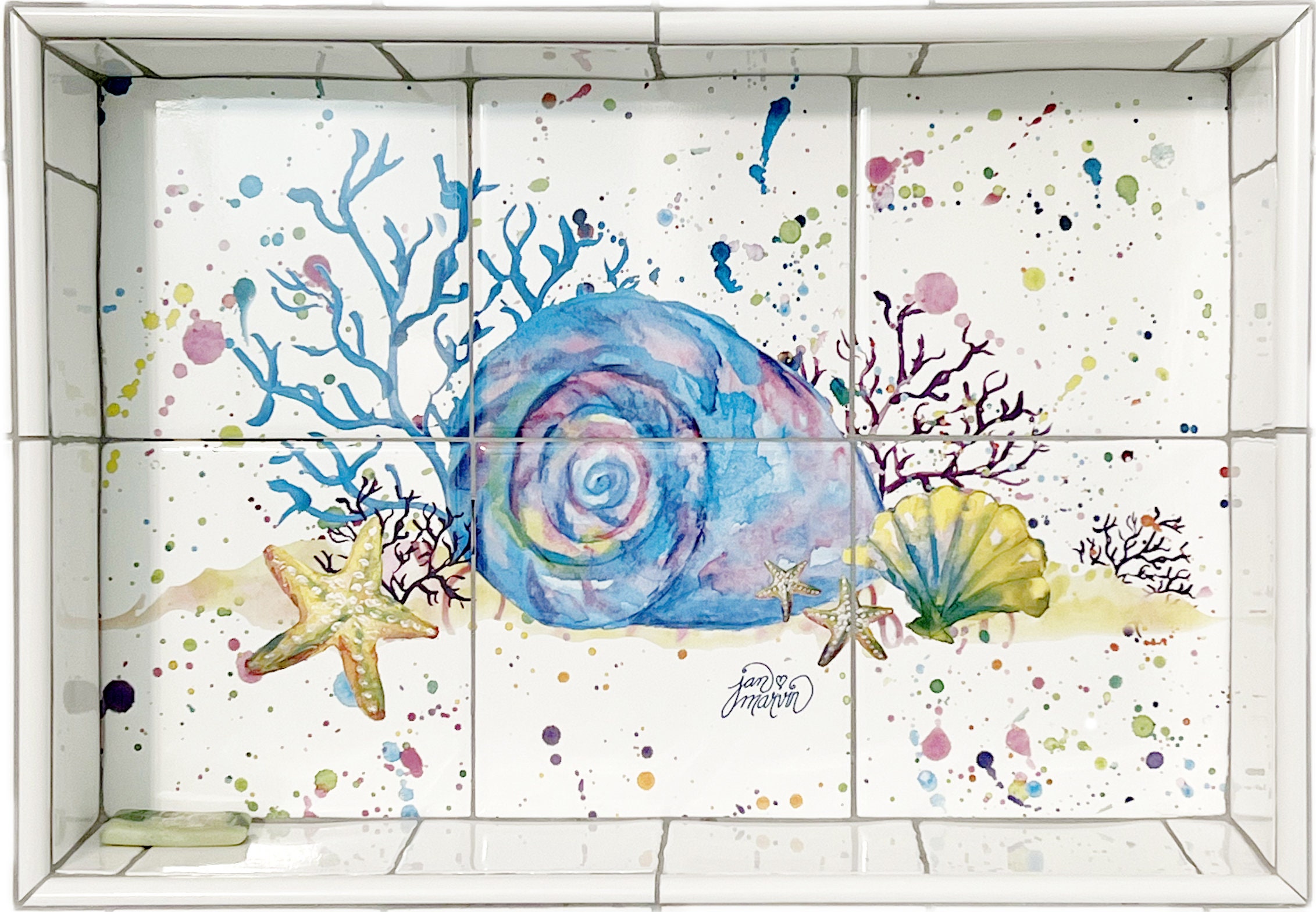 Shell and Coral Tile Mural, High Quality (will Not Fade), Indoor or ...
