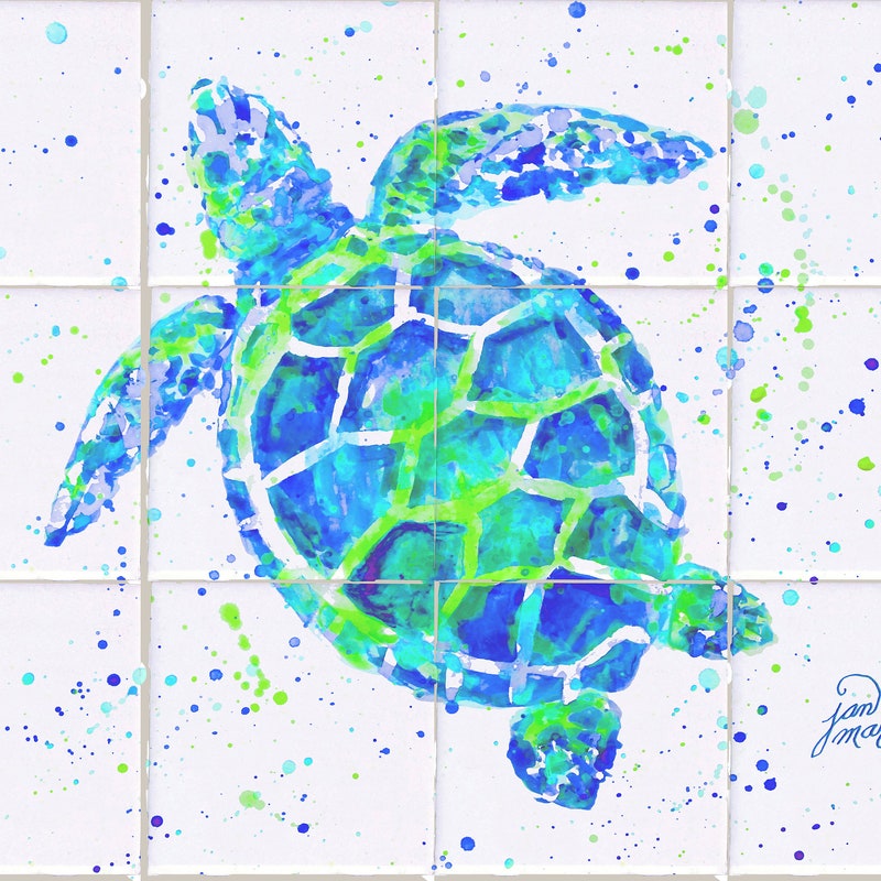 Turtle Shower Tile - Etsy