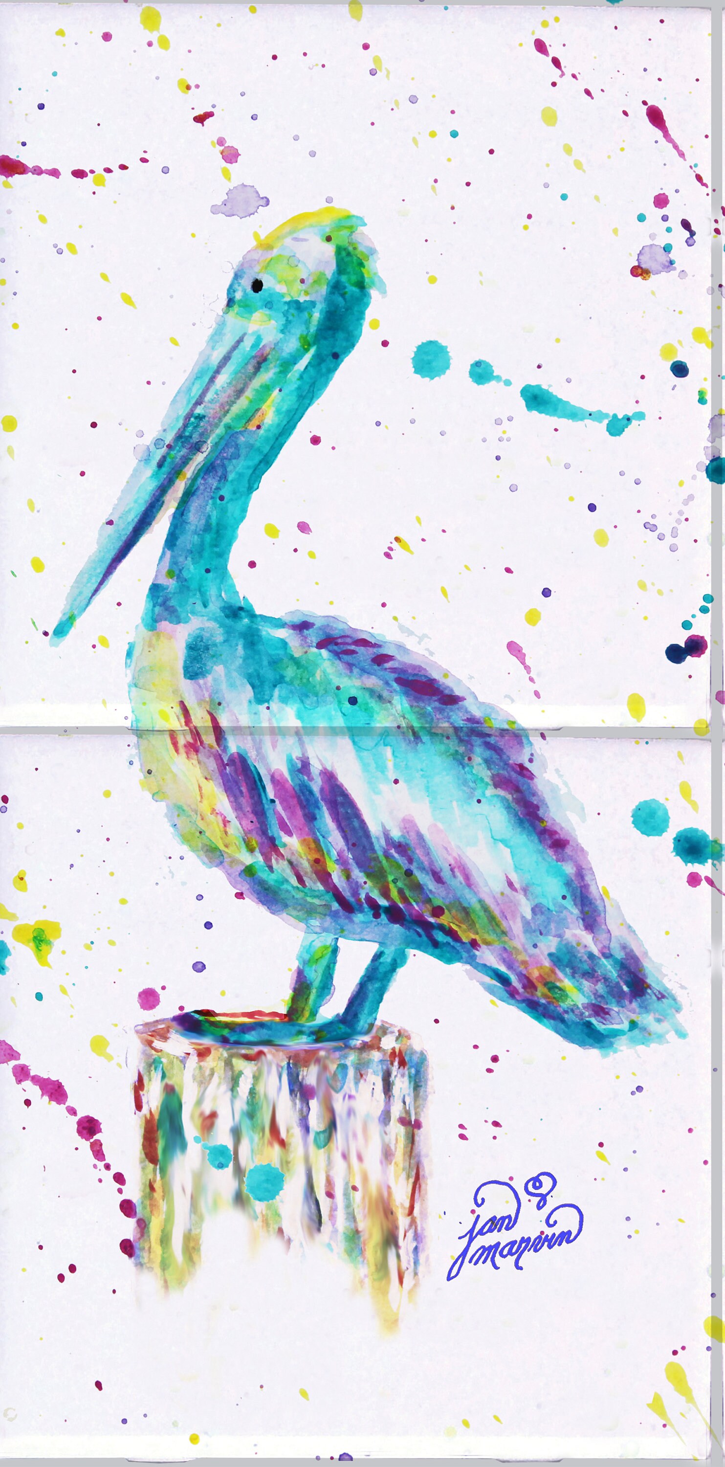 Pelican Paint Tile Mural, High Quality (won't Fade), Indoor or Outdoor ...