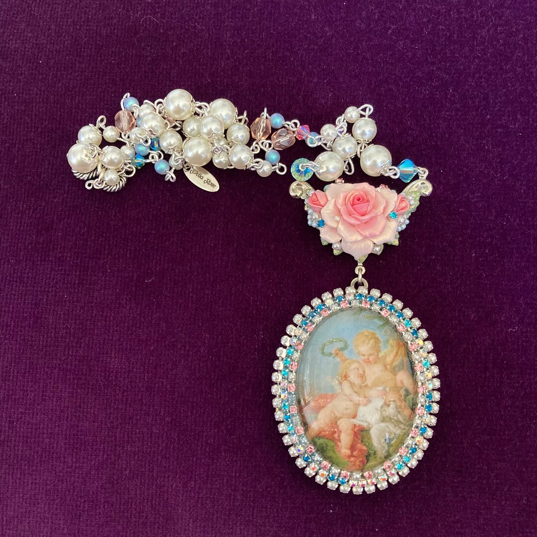 Rococo Cherubs Locket, Allegory of Poetry by Francis Boucher, Putti ...