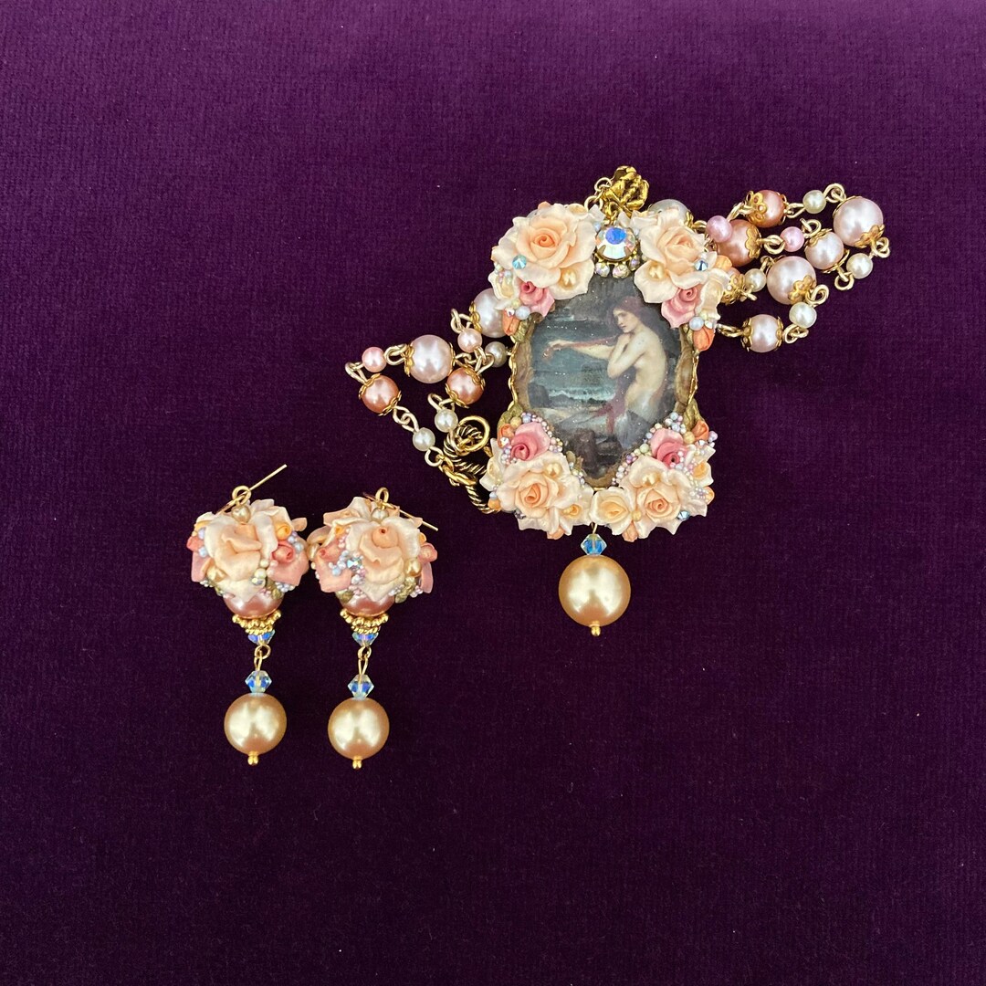 Mermaid Jewellery Set, Pre-raphaelite Art by John William Waterhouse ...