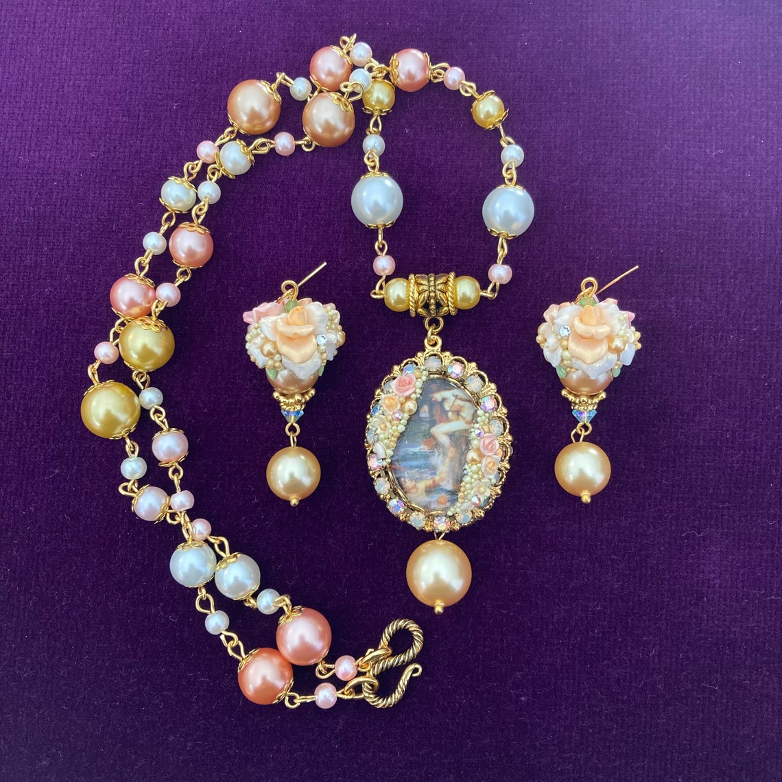 The Siren Jewellery Set Pre-raphaelite Art by John William - Etsy