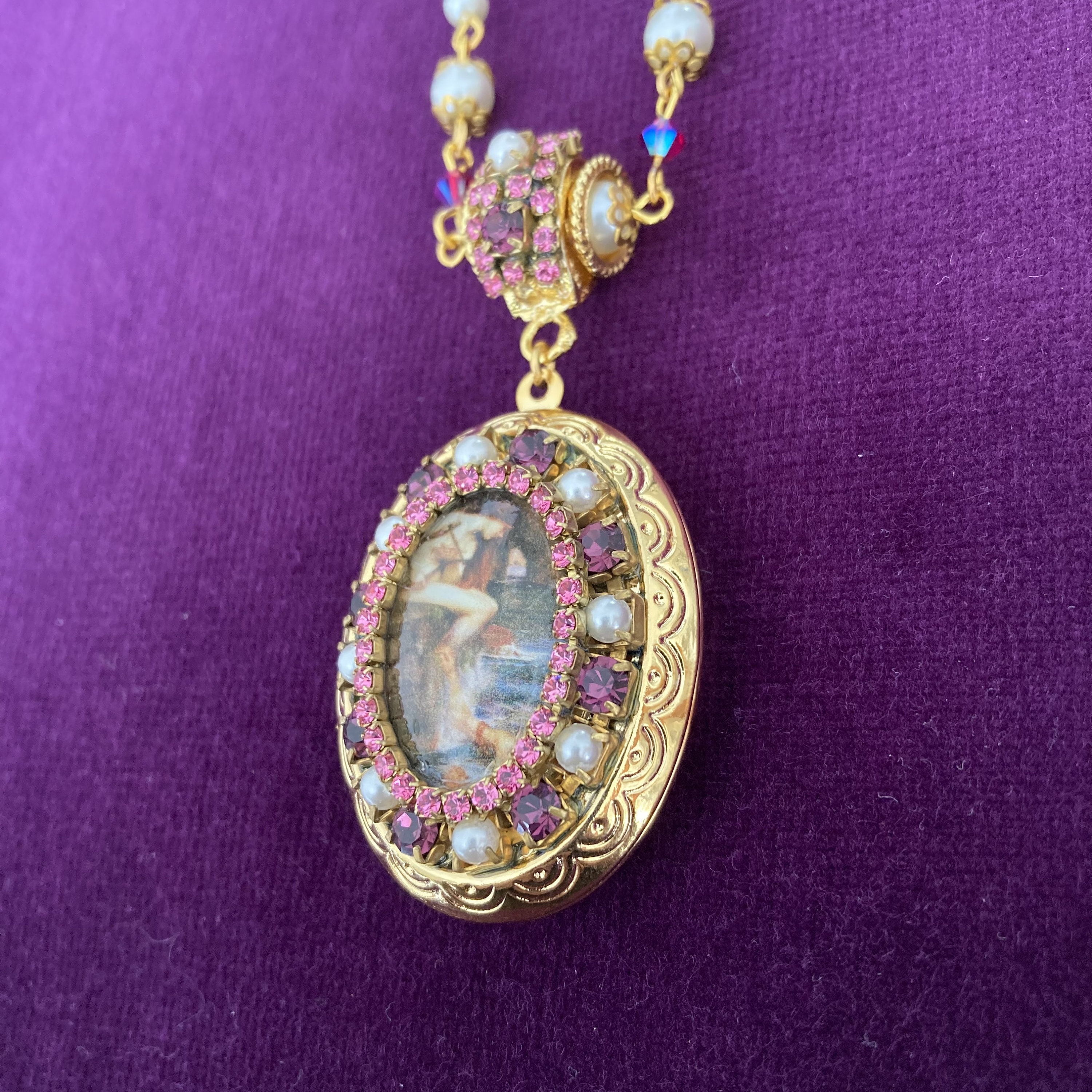 The Siren Locket Pre-raphaelite Art by John William - Etsy