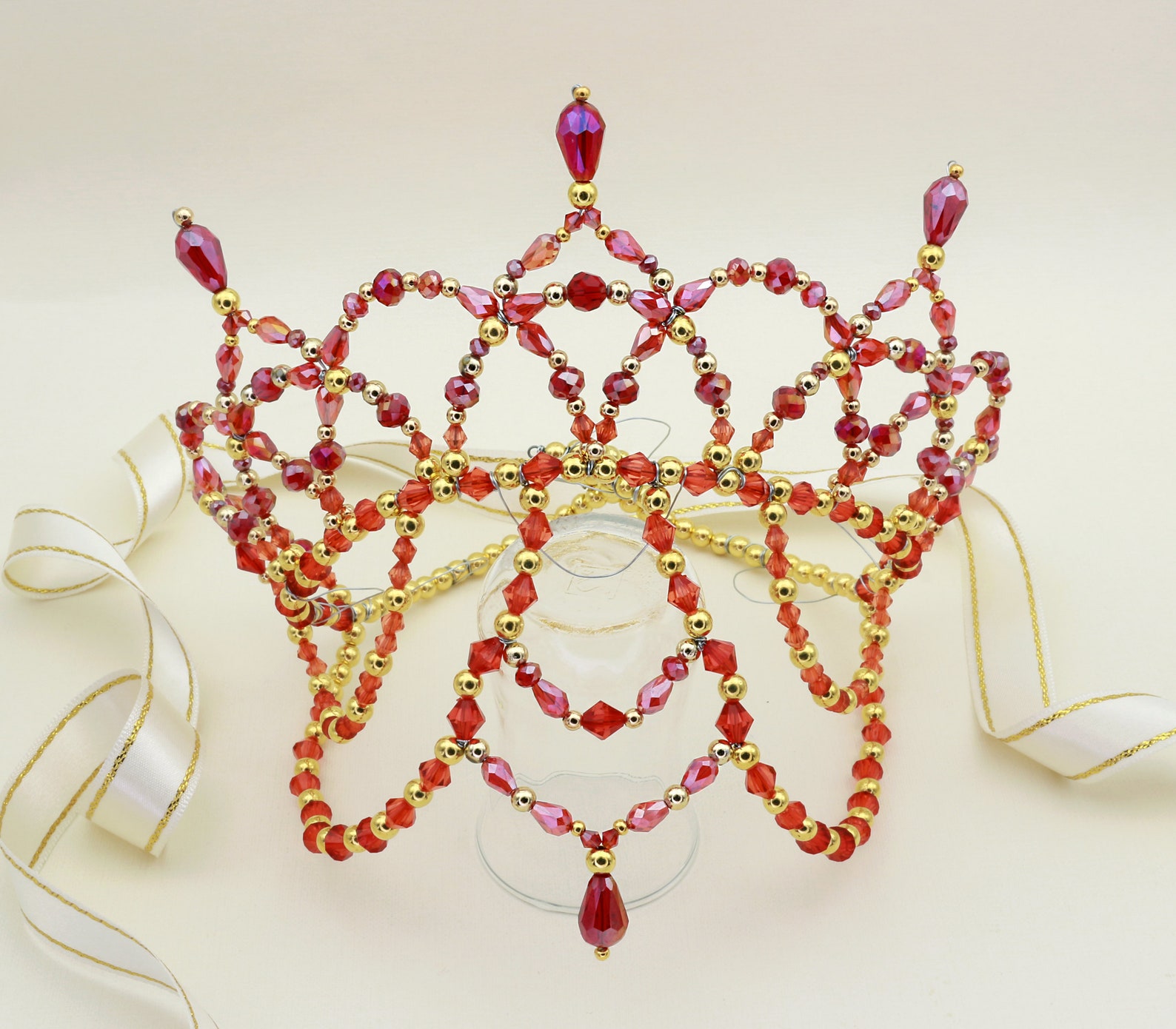 Ballerina Crown Tiara Ballet Royal Blue Crystals Gold - Etsy