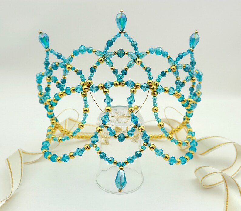 Ballerina Crown, Tiara Ballet, Diadema for Performance, Turquoise Blue ...