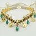 Gipsy Forehead Tiara for Esmeralda, Emerald Green, Gold Monist Coins ...