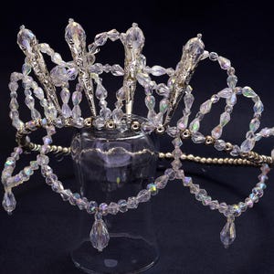 Ballerina Crown, Tiara Ballet, Diadema for Performance Blue Silver ...