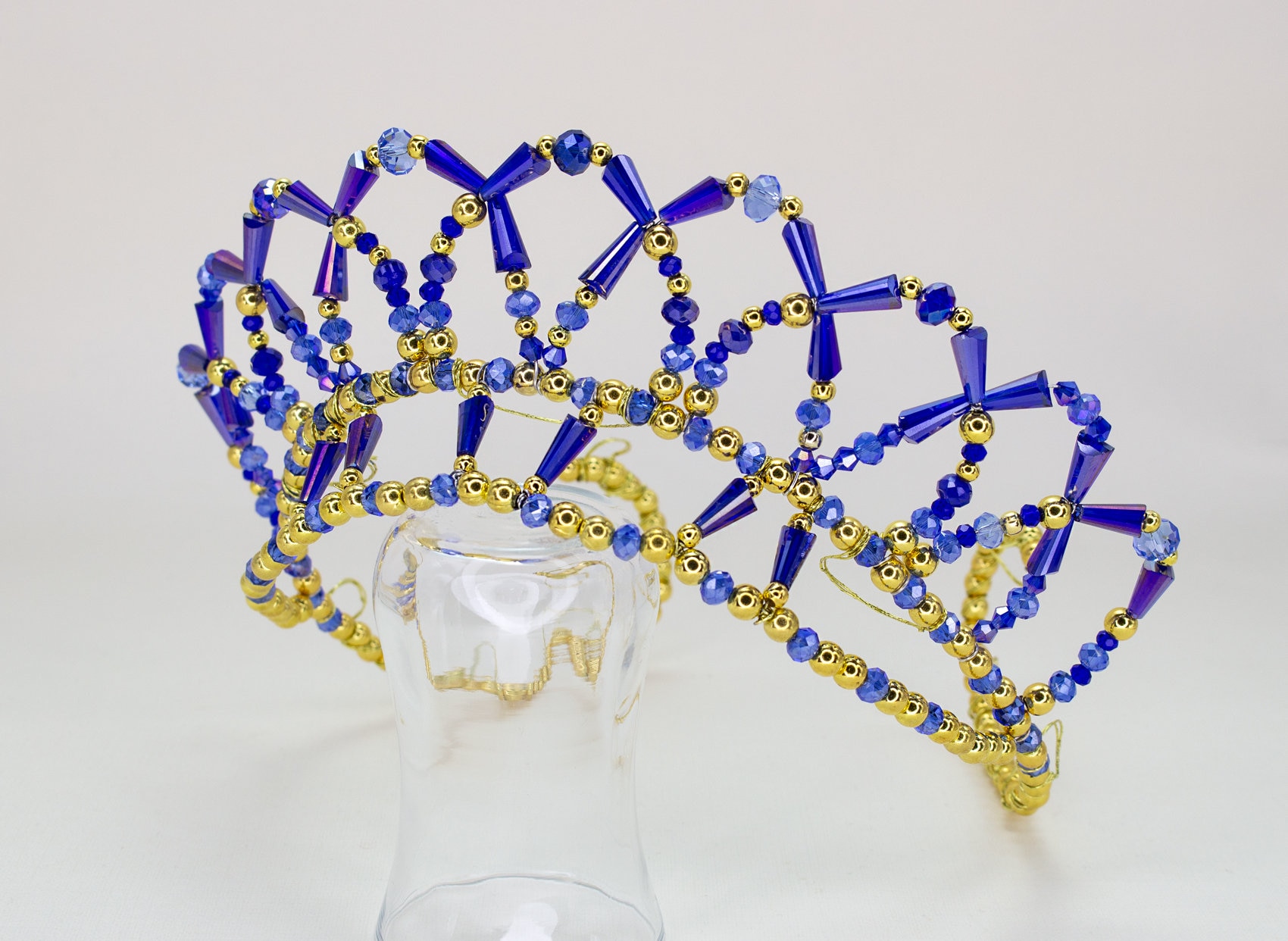 Ballerina Crown, Tiara Ballet, Diadema for Performance, Royal Blue ...