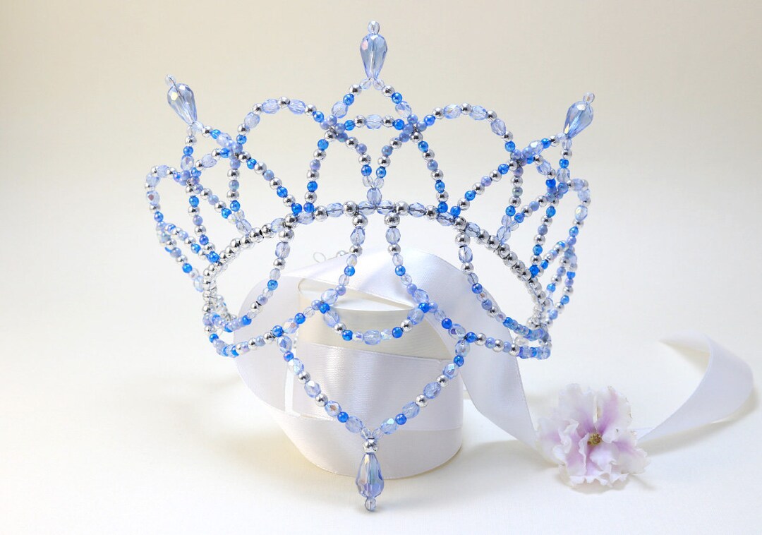 Ballerina Crown, Tiara Ballet, Diadema for Performance Blue Silver ...