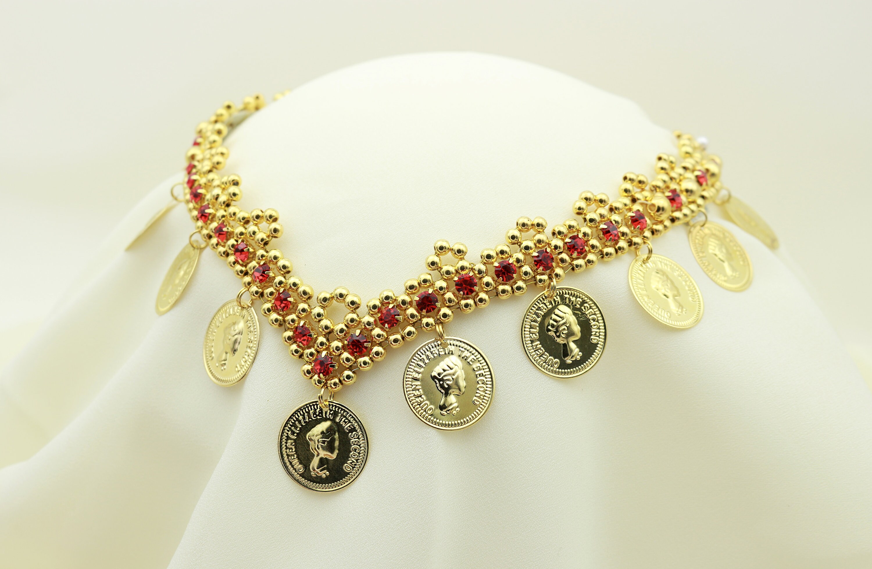 Gipsy Forehead Tiara for Esmeralda Emerald Green Gold Monist - Etsy