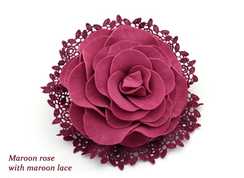 Carmen Ballet Maroon Rose for Spanish Dance, Lace Accessorie Paquita ...