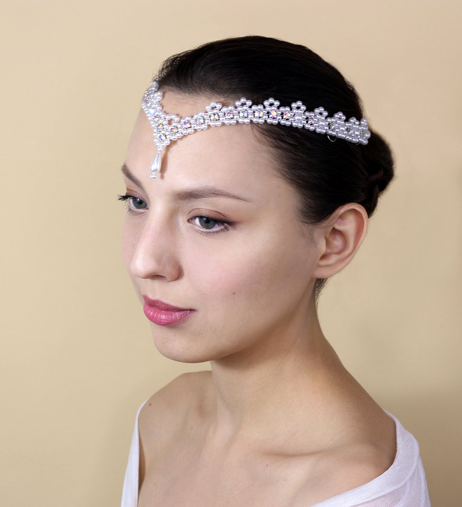 Pearl Ballet Headpiece Dancer Performance Head Jewelry - Etsy