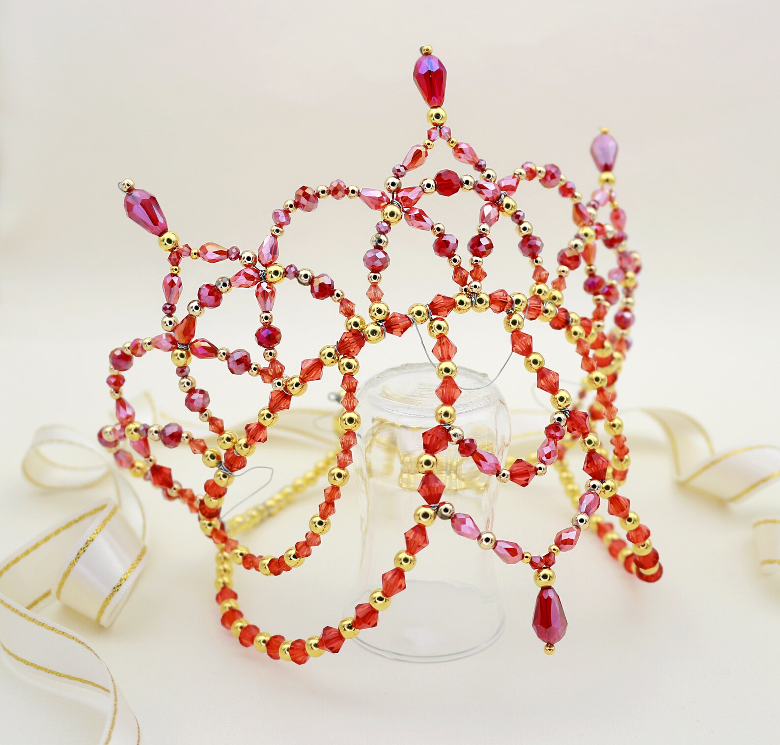 Ballerina Crown Tiara Ballet Royal Blue Crystals Gold - Etsy