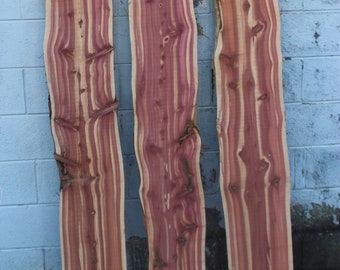 Three Red Cedar Live Edge Slabs Raw Rustic 72 Inches - Etsy