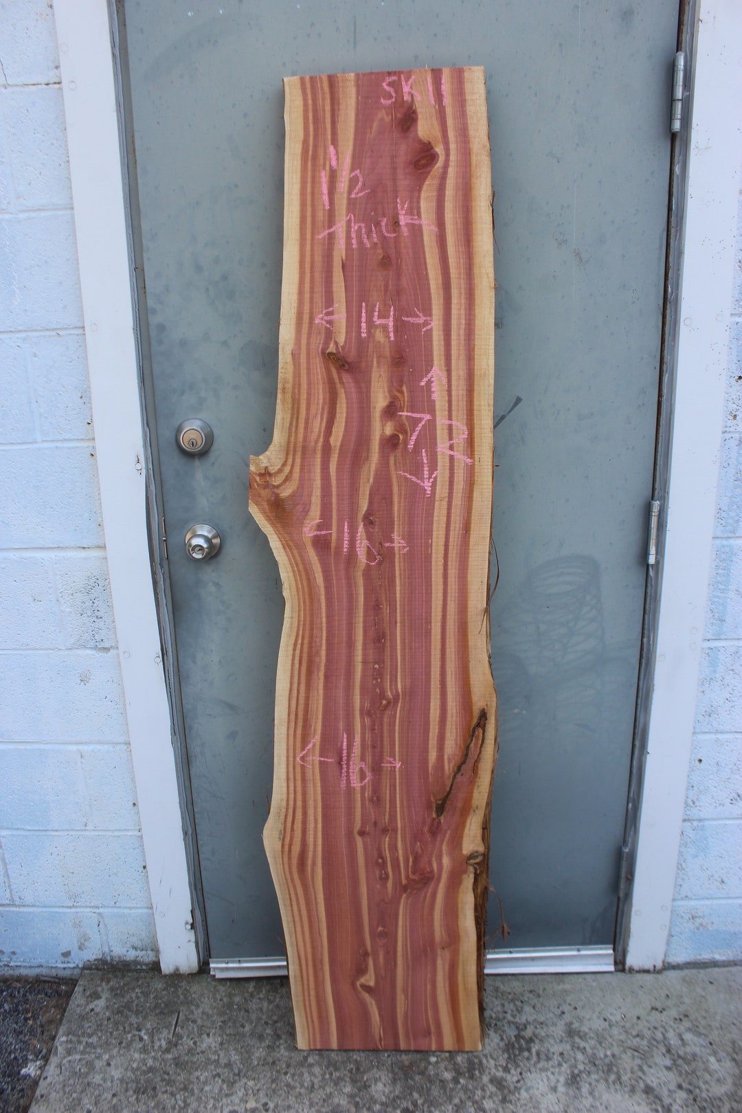 Large Red Cedar Slab Live Edge Rustic Thick Raw 72 Inches - Etsy