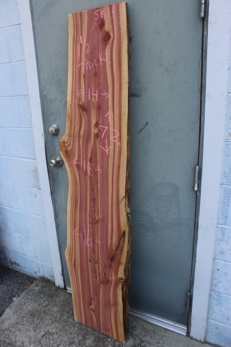 Large Red Cedar Slab Live Edge Rustic Thick Raw 72 Inches - Etsy