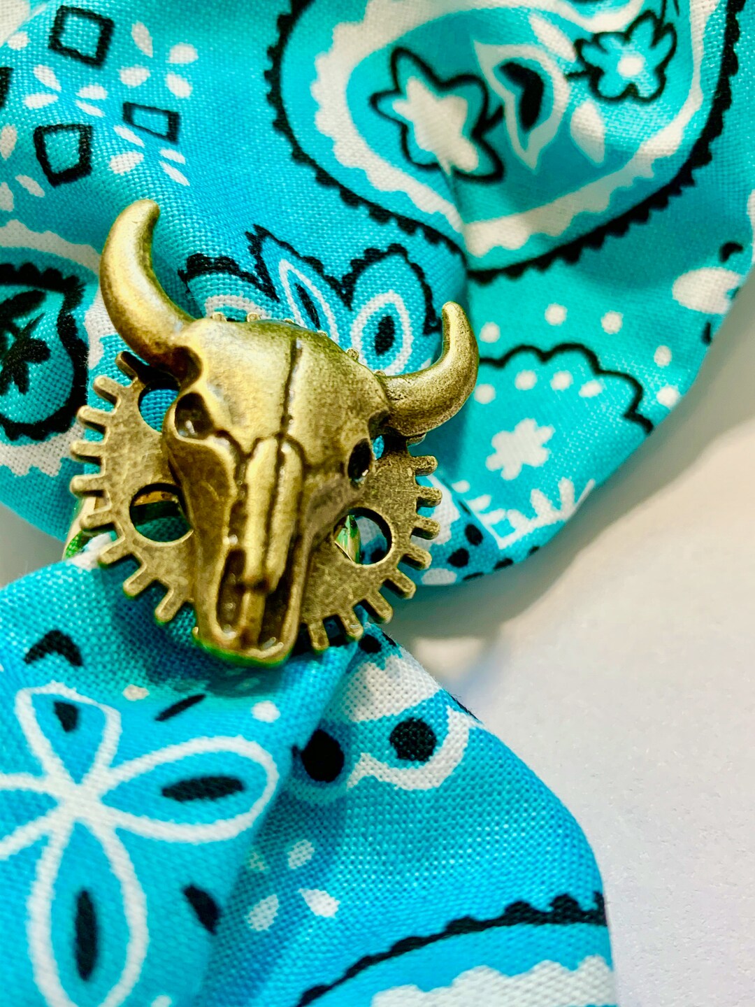 Steampunk Cowboy Neckerchief Slide Brass Steer and Slide Gear SASS ...