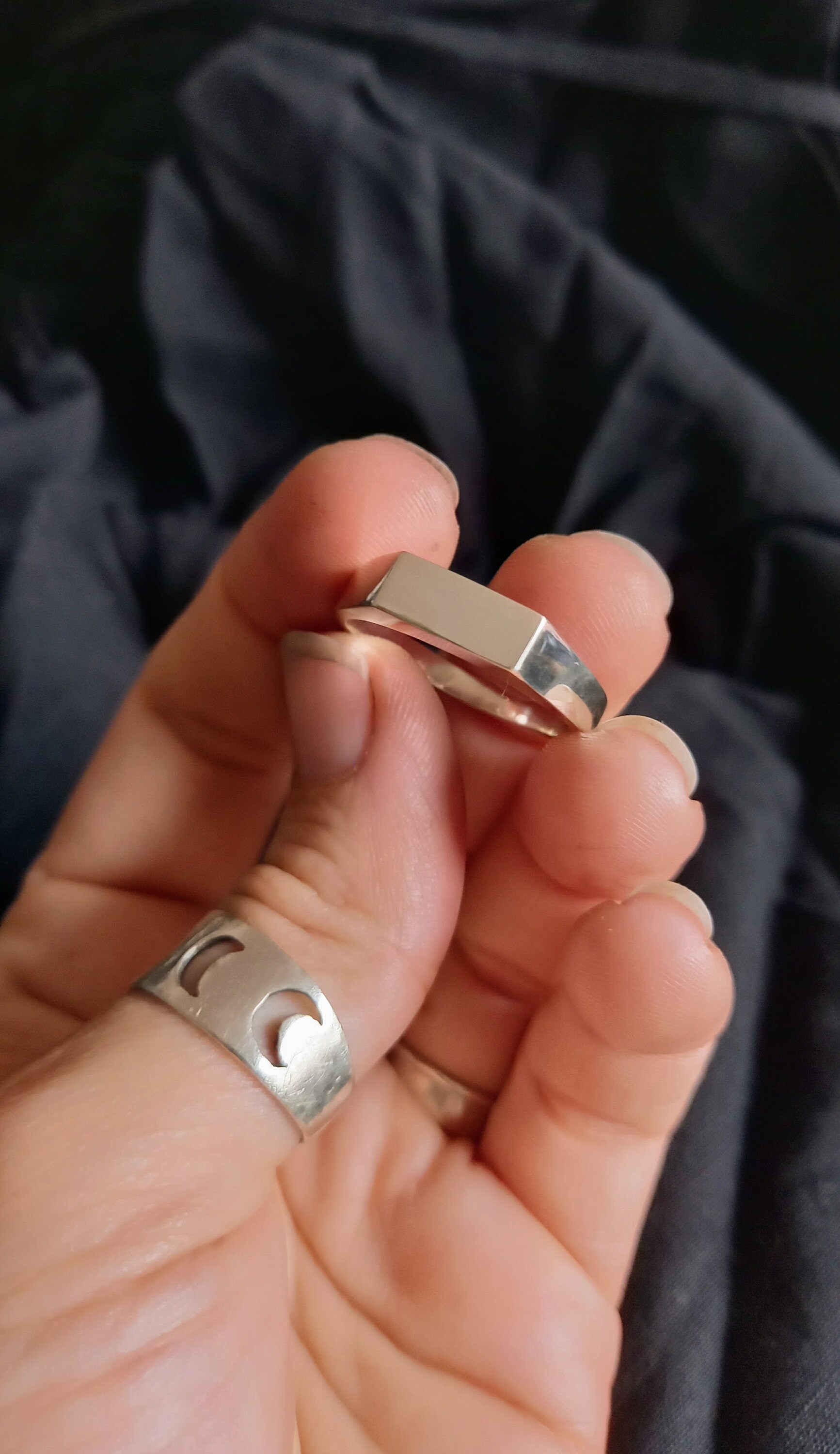 Geometric Sterling Silver Ring - Etsy