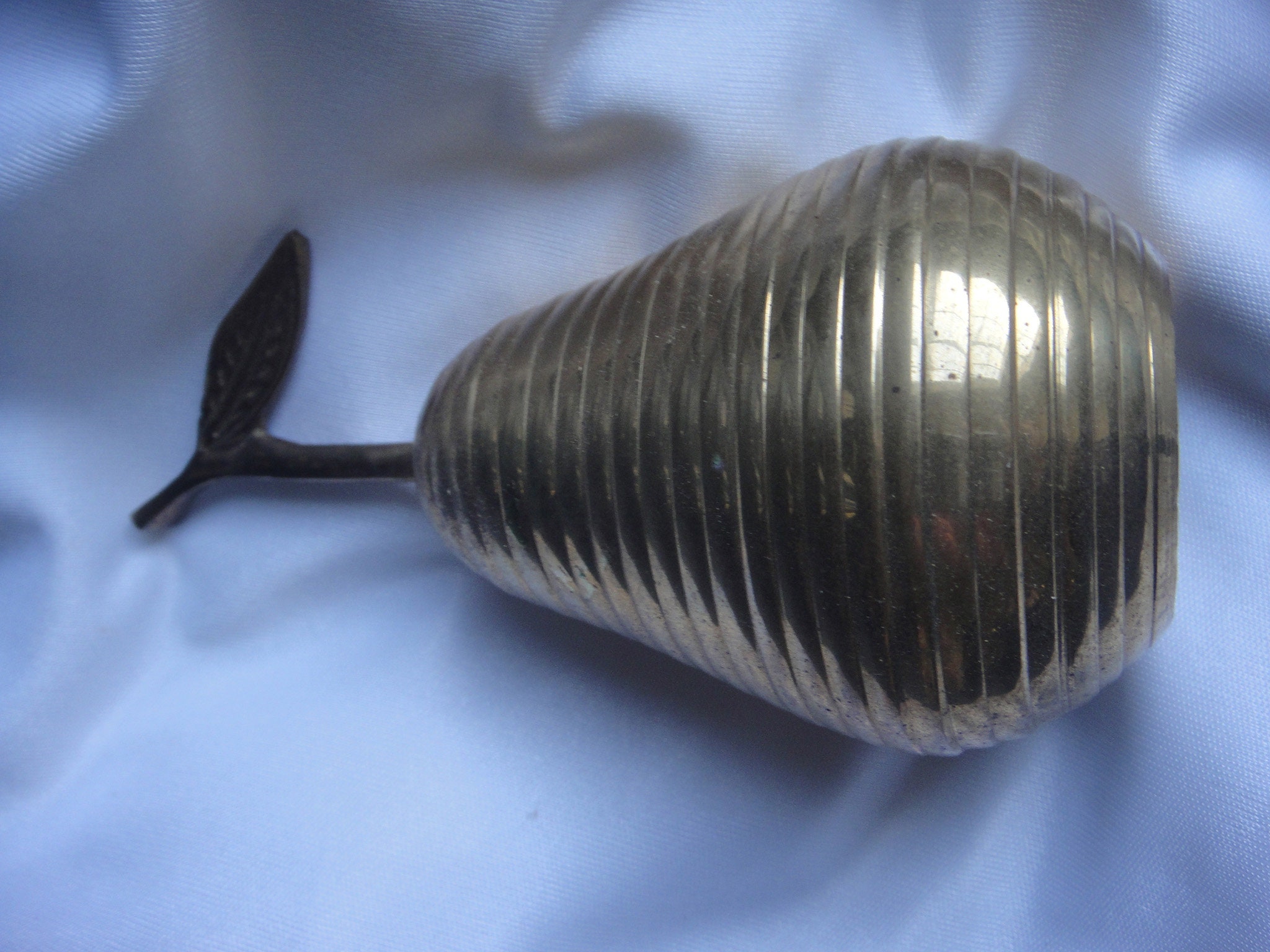 Vintage Brass Pear Shaped Bell - Decor Sculpture Functional Fruit Brass ...